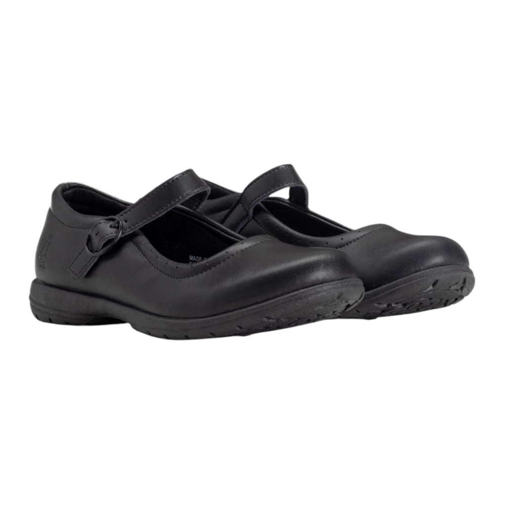Hush Puppies Scarlett Mary Jane (Babydoll) Velcro Girls School Shoe ...
